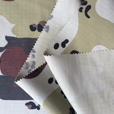 China Plain Dyed 100 Cotton Camouflage Fabric Ripstop Print Custom Design for sale