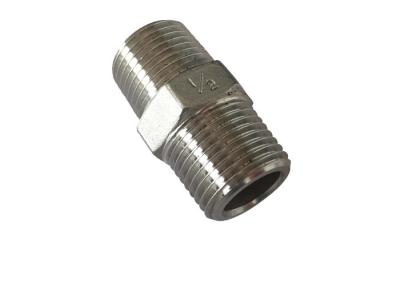 China 304 Material Stainless Steel Pipe Fitting Bsp Npt Threaded Certified By Ce Nipple for sale