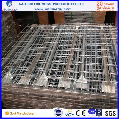 China galvanized metal wire decking mesh panel for long span shelf and pallet rack for sale