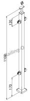 China Heavy Duty  Railing Post System SS304 Weather  Resistant Glass Railing Post for sale