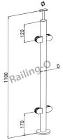 China Heavy Duty  Railing Post System SS304 Weather  Resistant Glass Railing Post for sale