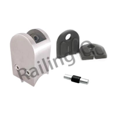 China Large Stainless Steel Glass Clamp D Shape 67 X 50 X 40mm Type With Plate for sale