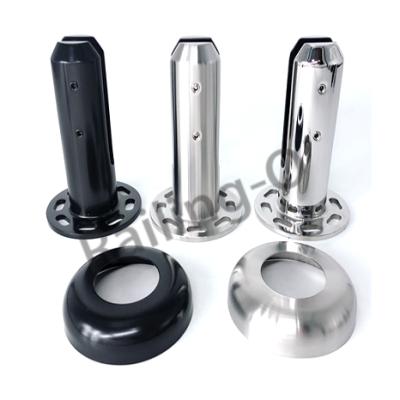 China Round Flanged Pool Fence Spigot for 12mm Glass 2205 Duplex Stainless Steel with Domed Cover Ring QAF-R002 for sale