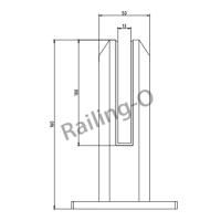 China BALUSTRADE SPIGOT SQUARE FLANGED ADJUSTABLE 160MM for sale