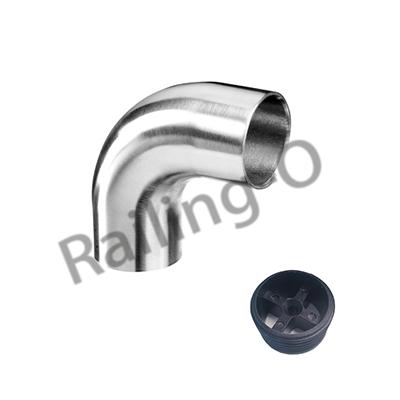 China Stainless Steel 304/316 Wood Handrail Connector 42mm Diameter for Timber Balustrade Railings QWF0002 for sale