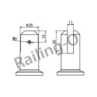 China 50X10MM SYSTEM BALUSTRADE STANDOFF for sale