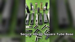 Stainless Steel Square Tube Base Plate 40x40mm Railing Mount