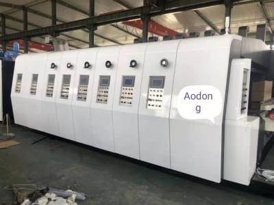 Cina La cartella ondulata Gluer di Flexo della scatola lavora il tipo a macchina del piatto di scritto tipografico in vendita