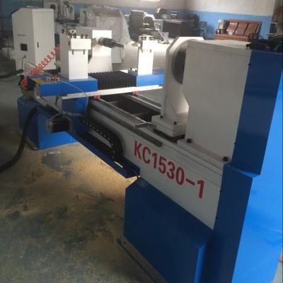 China CNC controlled wood turning lathe designed for turning spindles, posts, columns and even baseball bats for sale