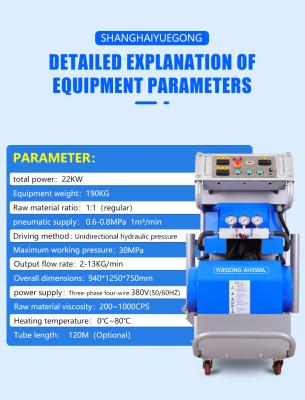 China Stadionstappen Anti-corrosie Polyurea Spray Machine Elektrische aandrijving 380V 13KG/min Te koop