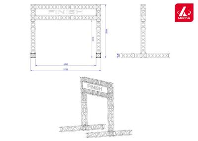 Cina Dragon Screen Goal Post Truss stabile per l'altoparlante o lo schermo d'attaccatura in vendita