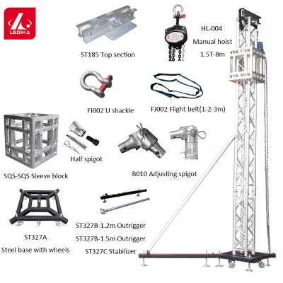 China Vierkante aluminium spigot truss Evenementen Performances tentoonstellingen Bruiloftsconcert Indoor of outdoor Activiteiten Te koop