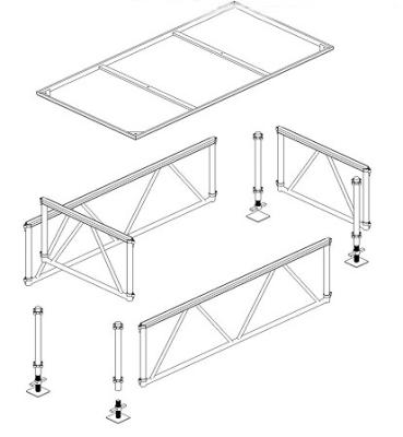 Cina Piattaforma di palcoscenico in alluminio resistente versatile e stabile per le performance in vendita