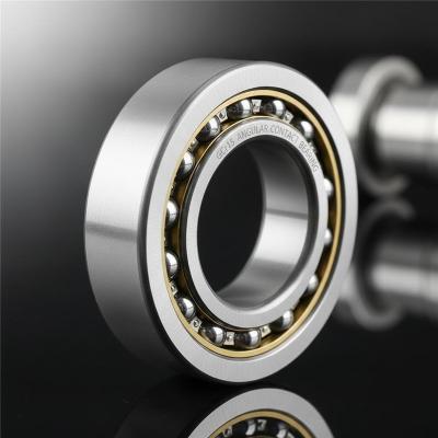 China Chrome Steel GCr15 Single Row Angular Contact Bearing Angular Contact Ball Bearings Ideal for in Machine Tool Spindles for sale