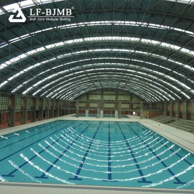 China Prefabricated Long Span Roofing Structures Swimming Pool Space Frame Roof Cover for sale