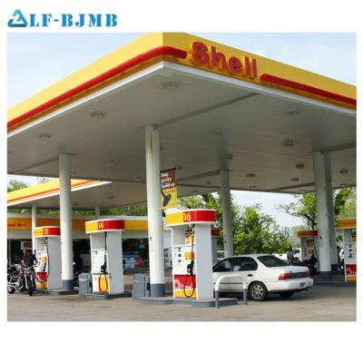 China Prefab Fast Installation Cost of Gas Petrol Station Canopy Steel Structure Roof for sale