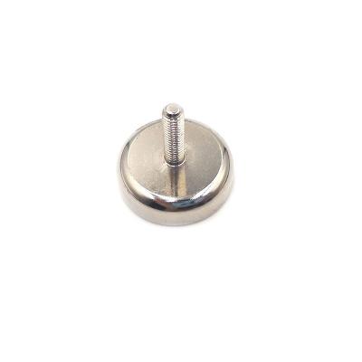 China Small Neodymium Pot Magnet With Threaded Stem High Performance for sale