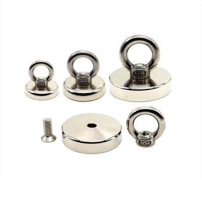 Cina Magnete per occhi di neodimio rivestito di nichel Magnete da pesca a doppio lato in vendita