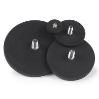 China Rubberised Neodymium Magnets Strong Pull Force OEM With Screw Thread for sale