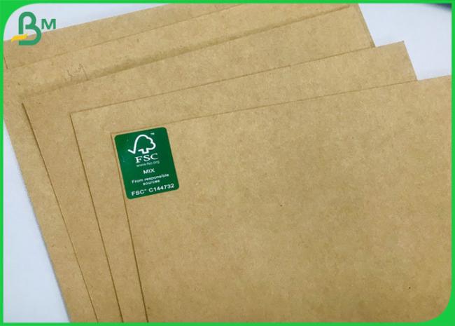 Uncoated Recycled and Virgin Bobina De Papel Kraft 250g to 450g Natural Brown