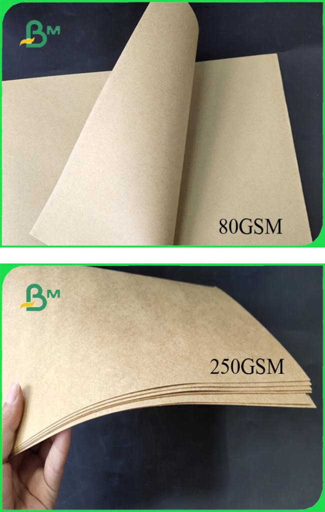 Amichevole eco- naturale di Rolls della carta kraft Di colore del FSC 80g 250gsm 350gsm Brown