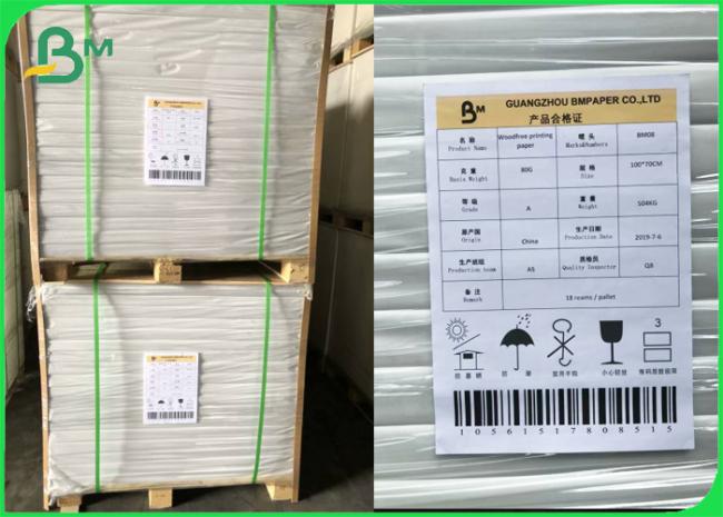 FSC Woodfree Uncoated Offest Paper 20lv Bond Paper Rolls High Whiteness 110%