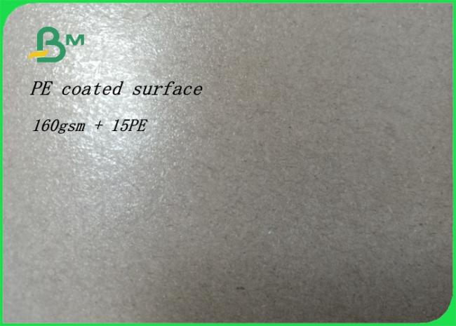 Degradable safety 35 - 300gsm PE-coated kraft paper roll for food box 