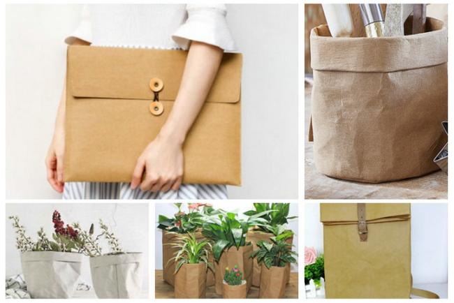 Colorful Ecofriendly Washable Kraft Paper Fabric Jumbo Roll for Storage Bag