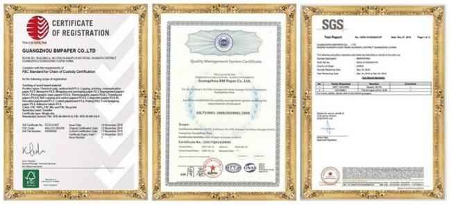Food Packaging One Side Coated PE Brown Kraft Paper in Roll FSC FDA Certified