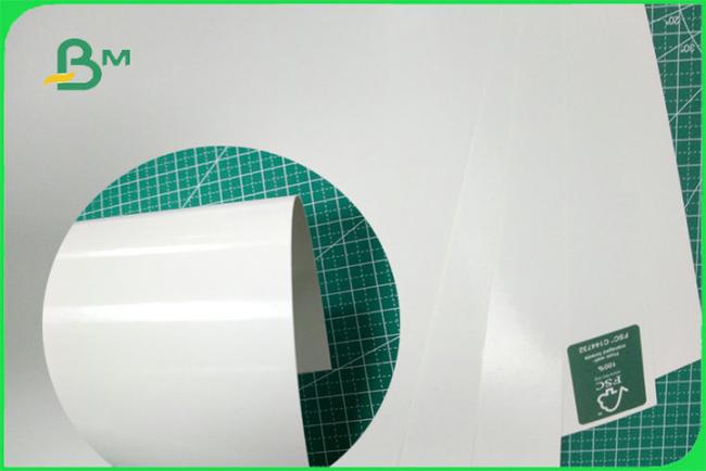 Food Contact White Single Poly Coated C1S Ivory Board Paper 70 x 100cm Takeaway