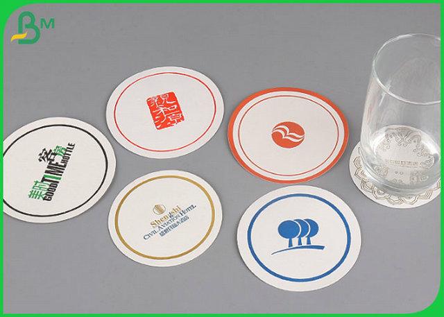 FSC Certification 1.8mm White Absorbent Paper For Making Coaster