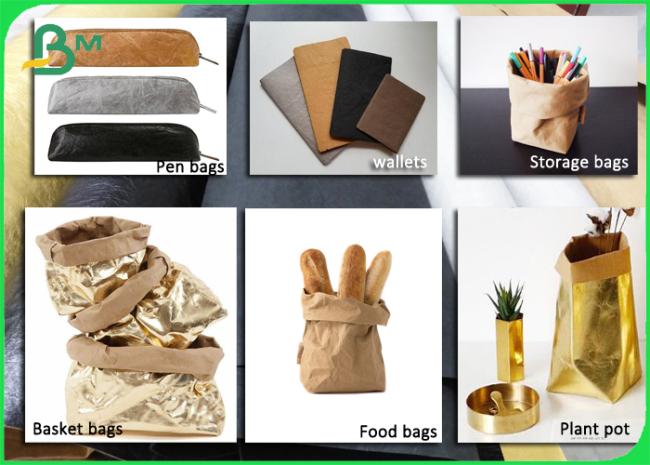 Tessuto naturale più molle corrugato 100m della carta kraft Per rotolo 0.55mm per le borse di DIY