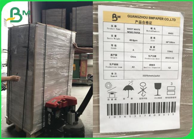 45GSM Virgin White Blank News Paper Jumbo Roll 781mm For printing