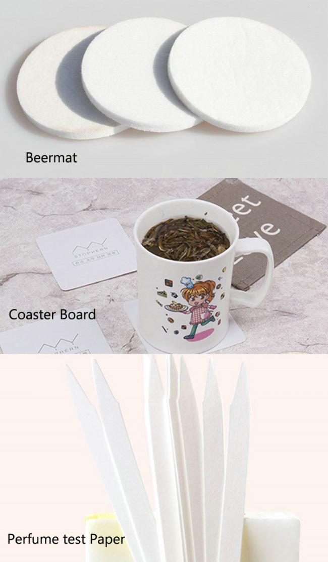 0.4mm 0.7mm Virgin Pulp Uncoated Cardboard Plain Absorbent Paper sheet for Beermat 