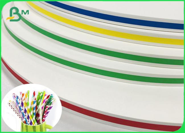 60GSM 120GSM Multicolor Stripe Food Grade Kraft Paper Roll For Making Straws
