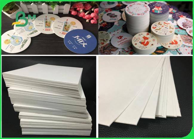  1.5mm Off White Absorbent Drink Coasters Paper Absorbing Paper