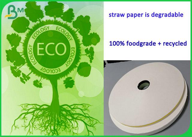 60Gr 120Gr Recyclable Roll Slitted Paper For Making Food grade Paper Straws 