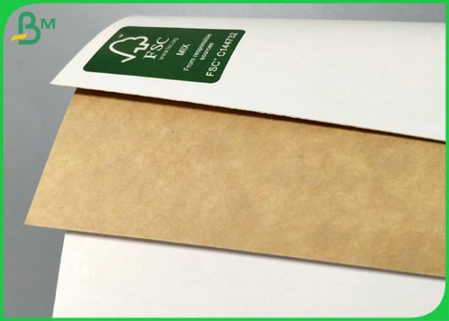 FSC Approved One Side White One Side Brown Kraft Paper For Snack Boxes Making