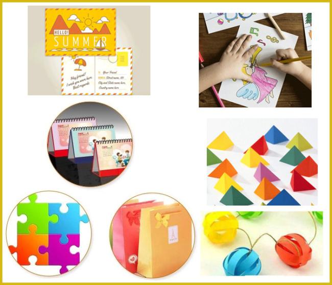 220gsm Uncoated Color Bristol Cardboard For DIY Crafts Folding Resistance