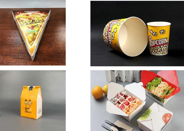 FDA ha certificato il cartone rivestito 300gr 350gr del PE impermeabile al grasso per la fabbricazione della scatola di pranzo