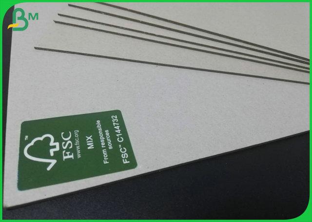 Uncoated 2mm Grey Hard Board Recycled Pulp High Stiffness For Making Gift Box
