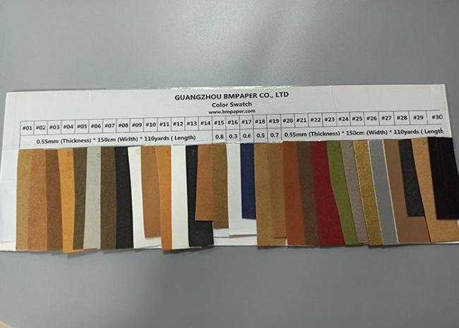 0.3mm 0.55mm Recyclable Red Kraft Paper Fabric Rolls Washable Handbags Material