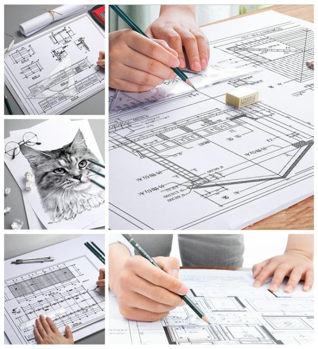 Plain White 80gsm CAD Plotter Paper For Engineering Draftings 24inch x 150ft