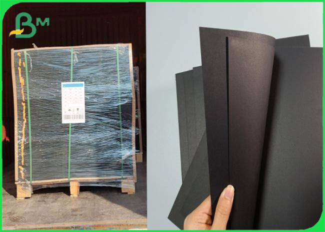Fold Resistance Black Cardboard Paper Sheets A4 Size With Jet Black