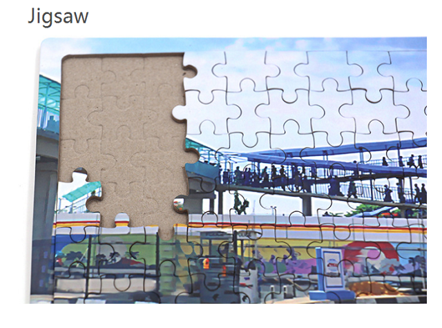 A4 size Grey Color Jigsaw Cardboard 400gram Recycled To Make Game Board 