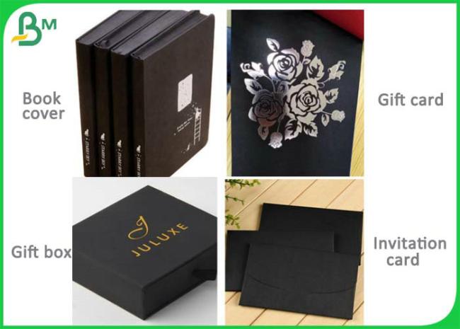 Wood Pulp 300g Double - sided Black Cardboard For CD Box 787mm Roll