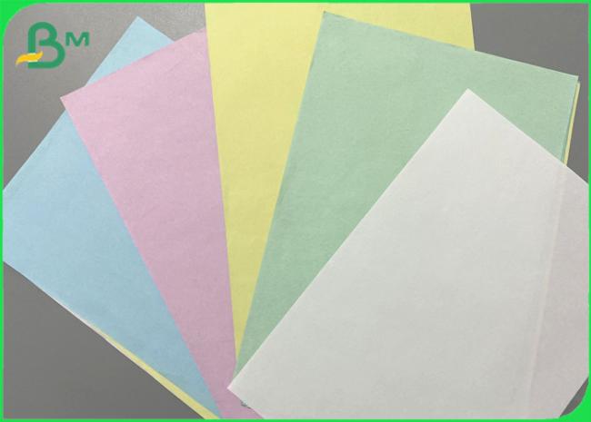 48g Pink Blue White Continuous Carbonless Copy Paper Roll For Print Bill