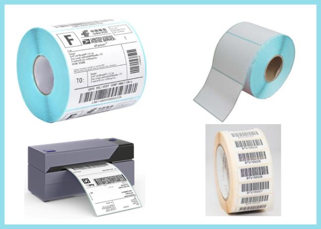 48g 80g Customized Thermal Sticker Paper Roll For Express Label Super Sticky