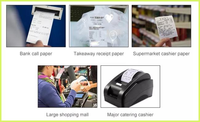 75gsm Self adhesive Thermal Label Roll Paper For Barcode Stickers Waterproof