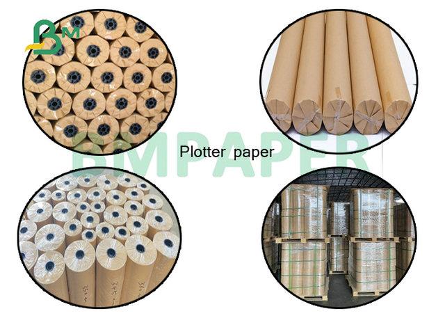 Recycled 72" 84" Width 42gr 45gr Plotter Paper Roll For Garments Cutting Patterns